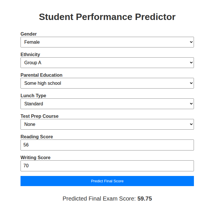 Student Performance Predictor